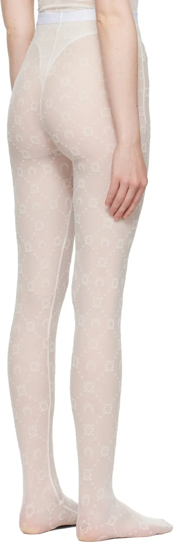 MARINE SERRE Flocked Mesh Tights