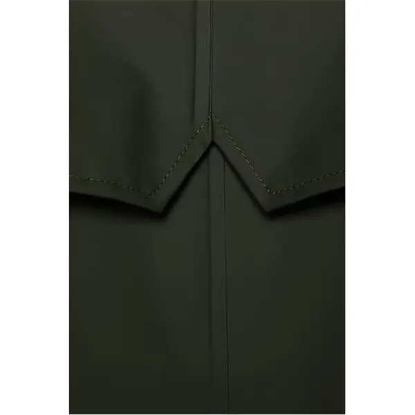 Rains Hooded Long-sleeved Raincoat - Black