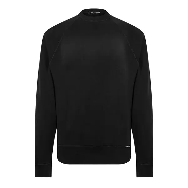 TOM FORD Plain Cotton Crew Sweatshirt