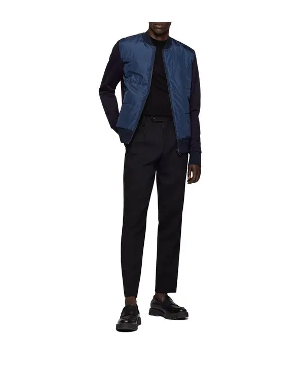 Hugo Boss Skiles Quilted Hybrid Bomber Jacket