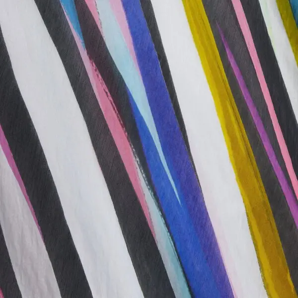 SELF-PORTRAIT Maxi Dress With Halterneck And Abstract Stripes
