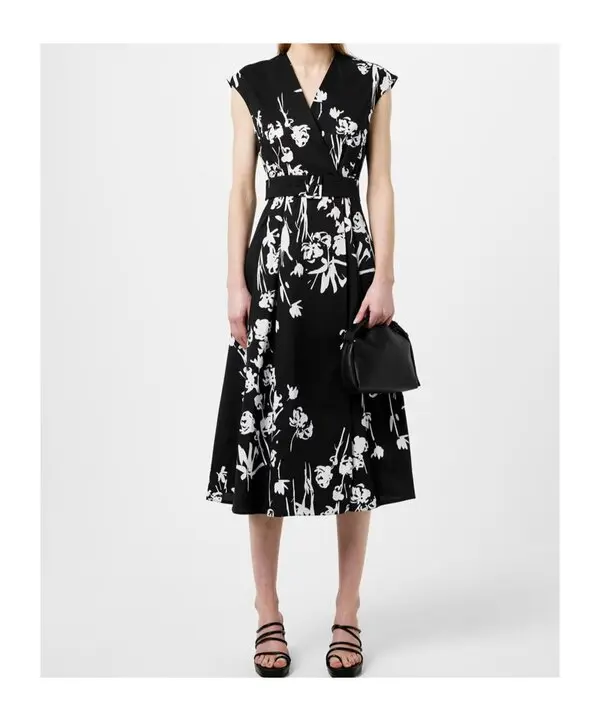 Marella Printed Belted Midi Dress