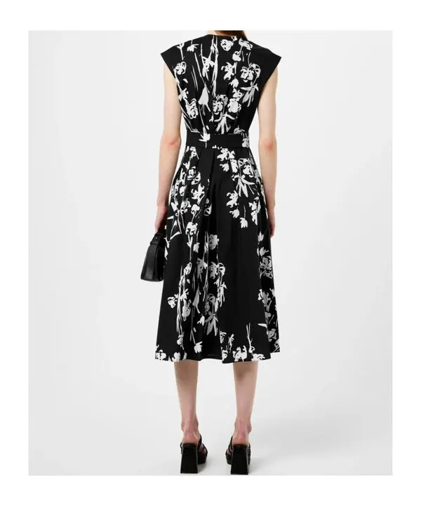 Marella Printed Belted Midi Dress