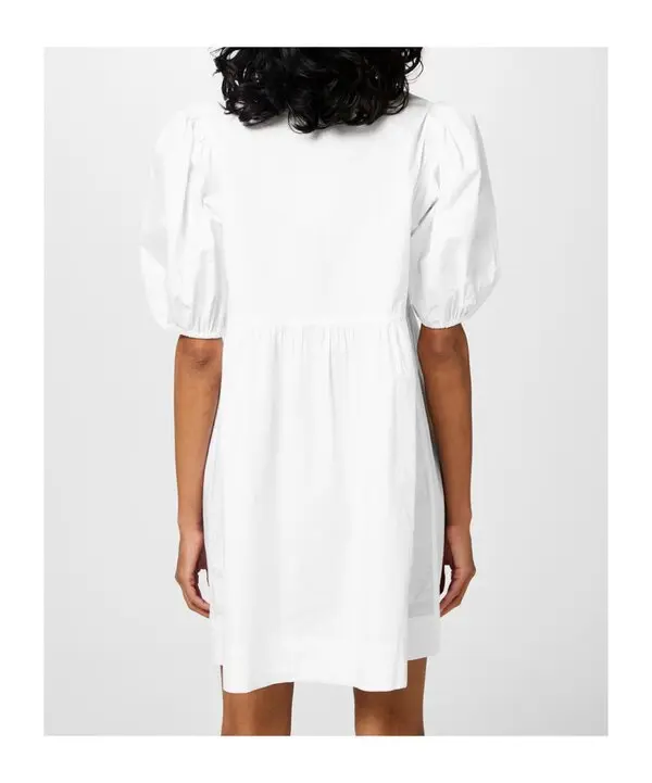 GANNI Short Sleeve Dress With Bow Detail