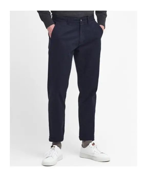 Barbour Washed Stretch Tailored Trousers - Dark Navy