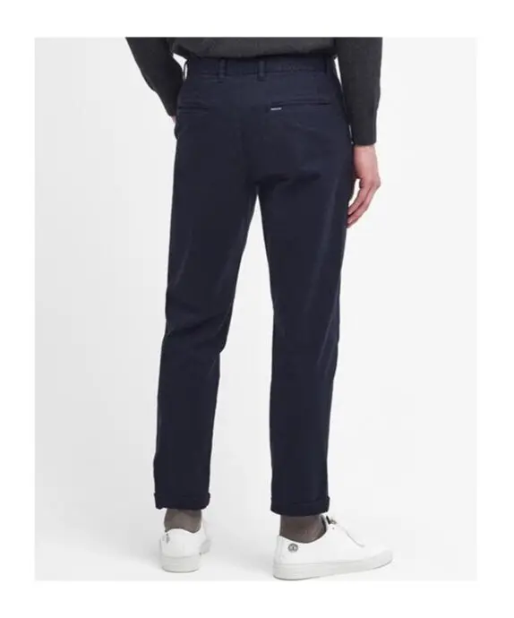 Barbour Washed Stretch Tailored Trousers - Dark Navy