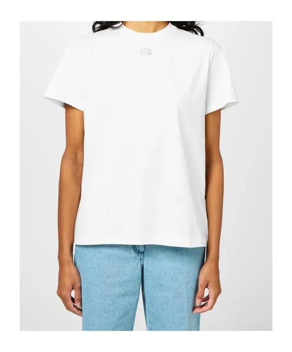 GANNI Crystal Embellished T-shirt
