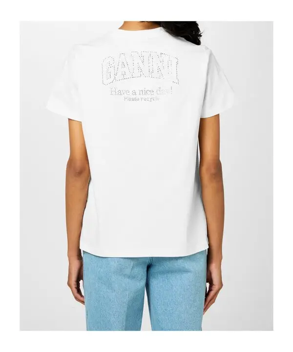 GANNI Crystal Embellished T-shirt