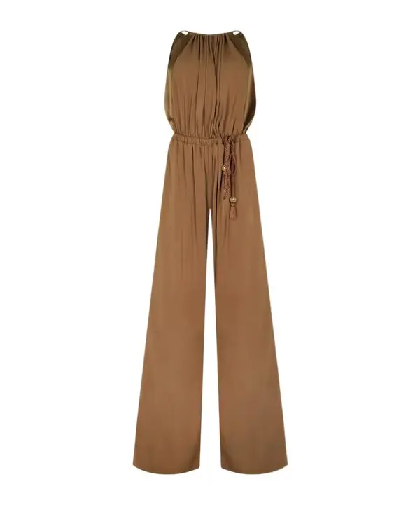 Max Mara Ubi Pleated Jumpsuit - Brown