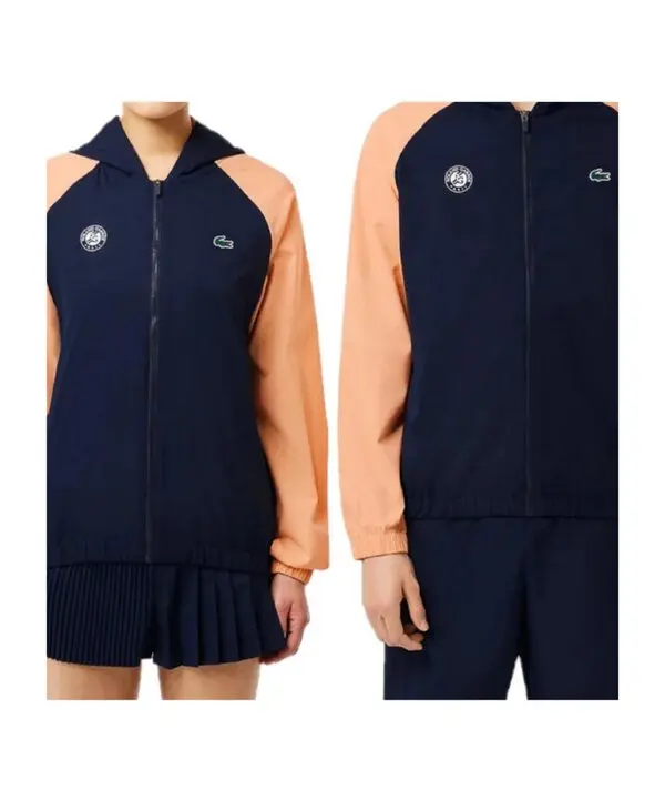 Lacoste Color-block Zip-up Hooded Jacket