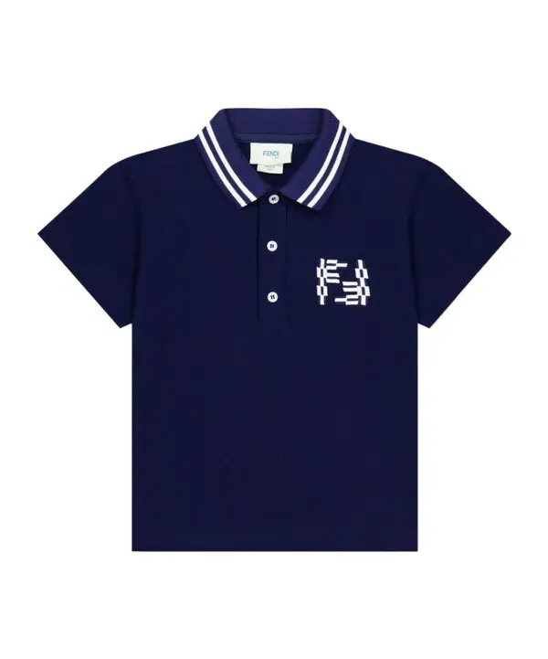 Fendi Ff Logo Polo Shirt