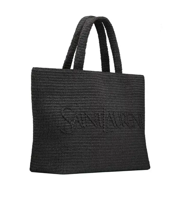 Saint Laurent Raffia Tote Bag