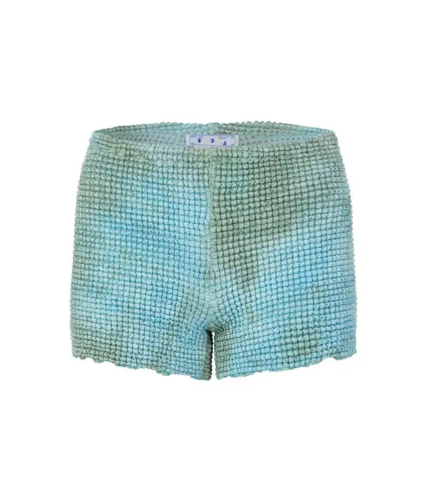 Off-White Tie-dye High-waisted Shorts - Blue