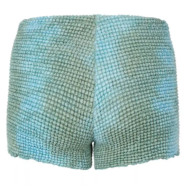Off-White Tie-dye High-waisted Shorts - Blue