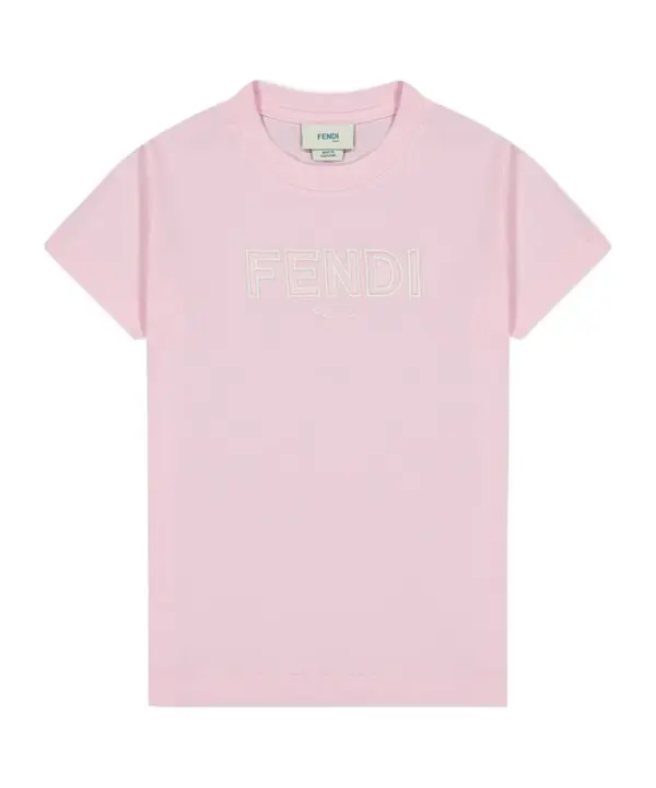Fendi Round-neck Logo T-shirt - Pink