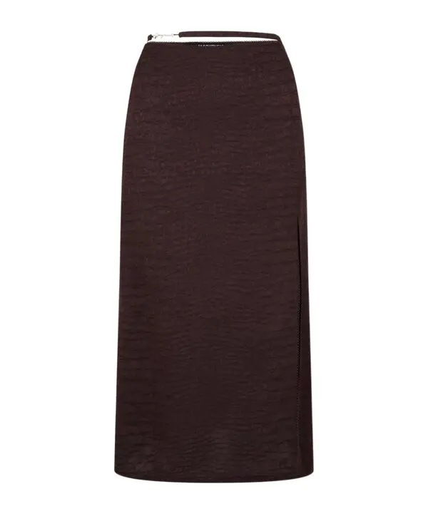 Jacquemus Slit Skirt With Graphic Pattern