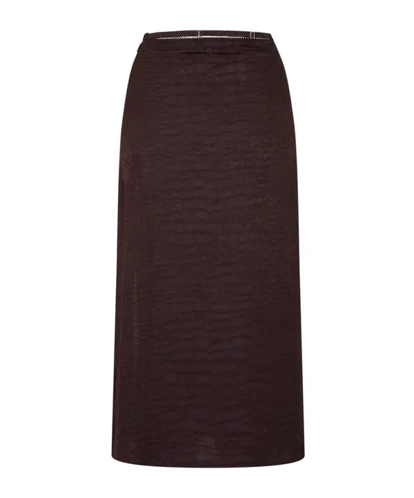 Jacquemus Slit Skirt With Graphic Pattern