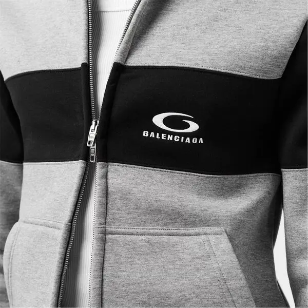 Balenciaga Zip-up Hoodie - Gray