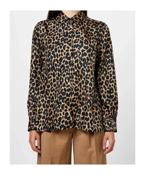 Max Mara Etna Long-sleeved Printed Shirt
