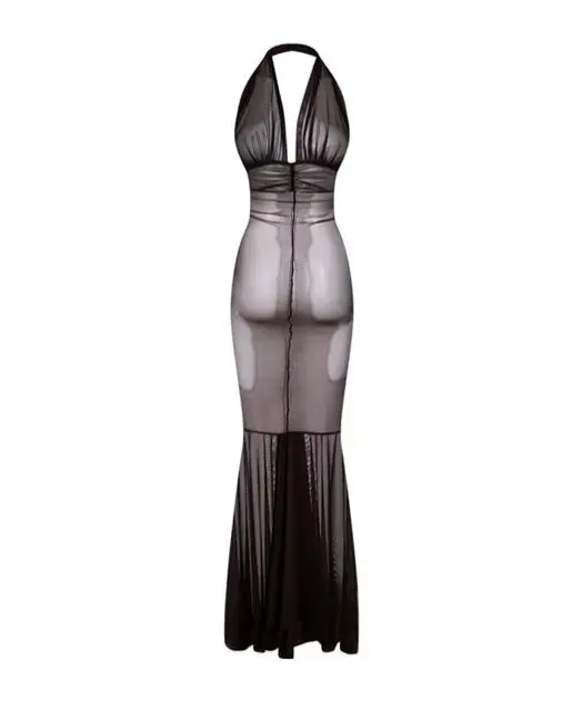 Norma Kamali Shirred Front Fishtail Gown