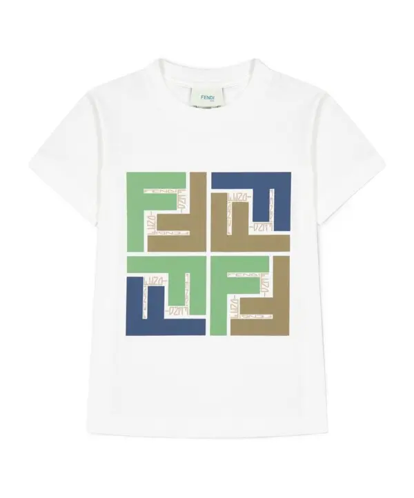 Fendi Round-neck Logo T-shirt - White