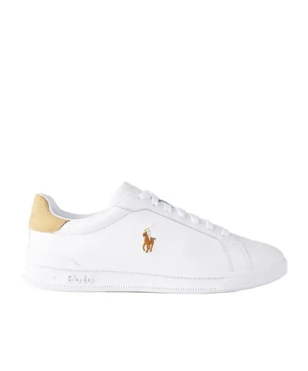 Polo Ralph Lauren Heritage Ii Court Trainers - White/bone