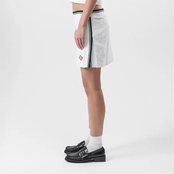 Casablanca Textured Graphic Mini Skirt