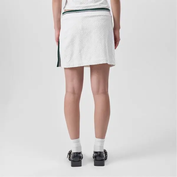 Casablanca Textured Graphic Mini Skirt