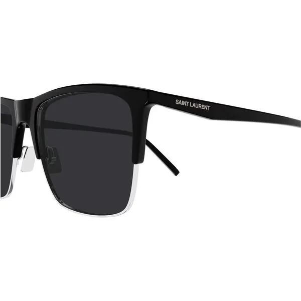 Saint Laurent Half Frame Rectangular Sunglasses