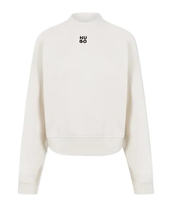 Hugo Boss Mock-neck Sweatshirt - White