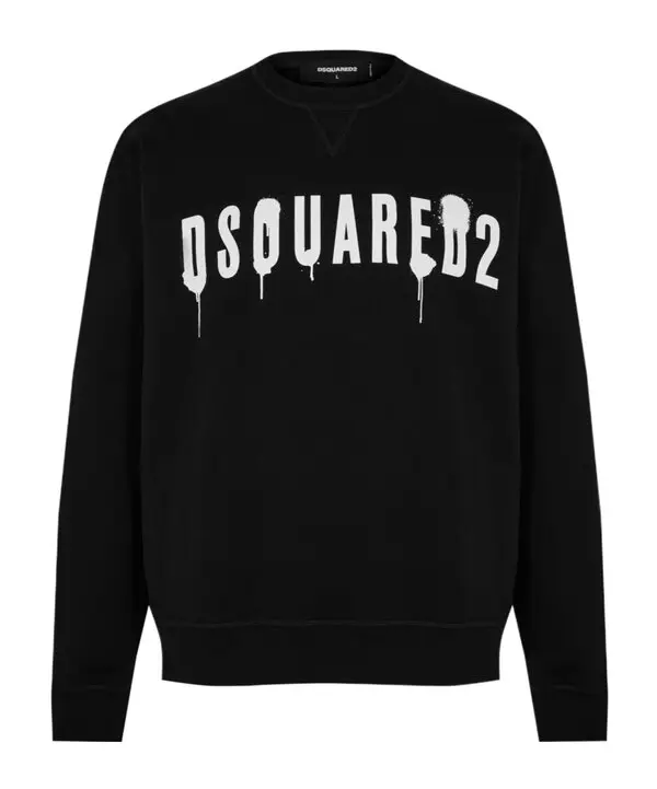 Dsquared2 Logo Spray Cool Sweater - Black