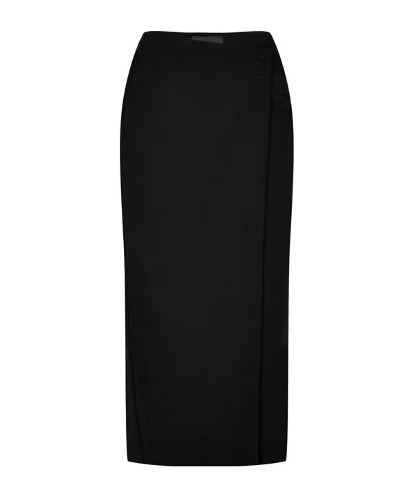 Emporio Armani Minimalist Solid Color Skirt - Black
