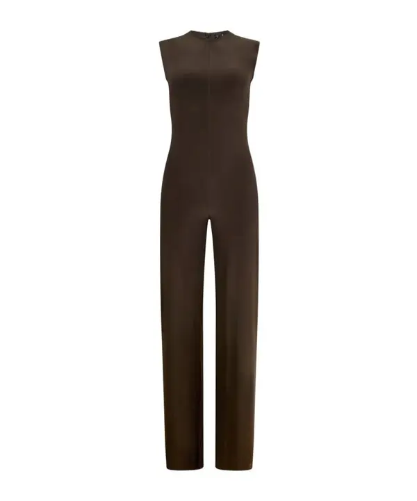 Norma Kamali Sleeveless Jumpsuit - Espresso