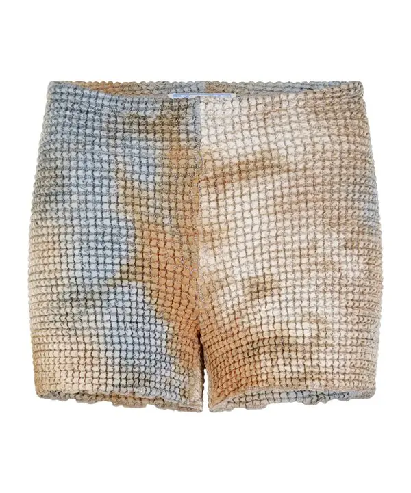 Off-White Tie-dye High-waisted Shorts - Nude