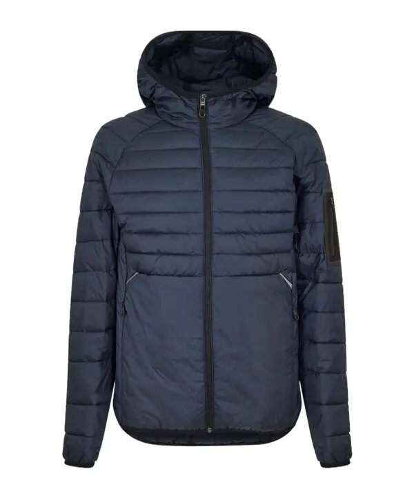 Hugo Boss Water-repellent Hooded Puffer Jacket With Reflective Detail
