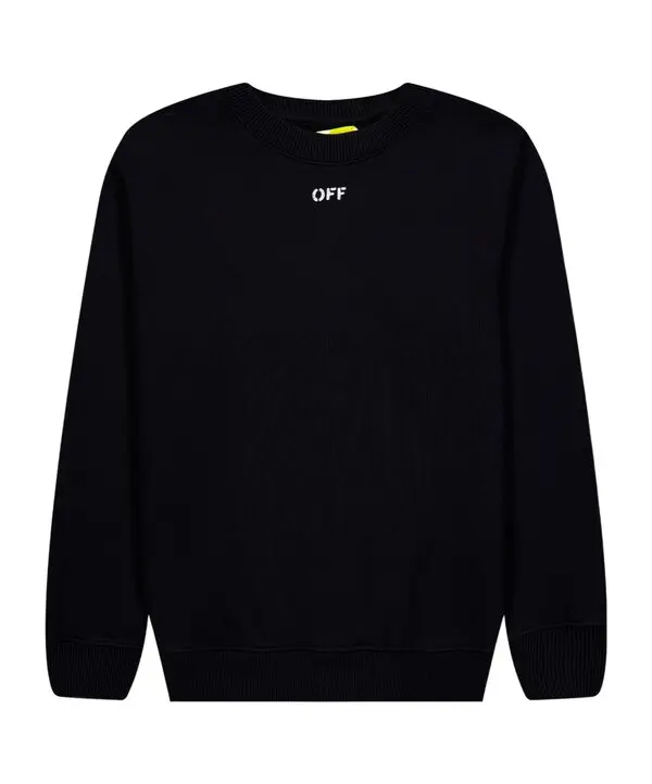 Off-White Cotton Jersey Printed Sweatshirt