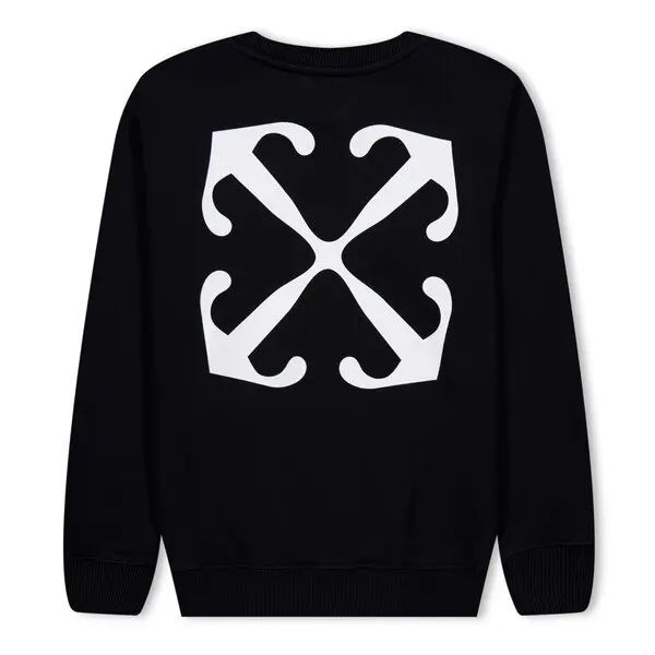 Off-White Cotton Jersey Printed Sweatshirt