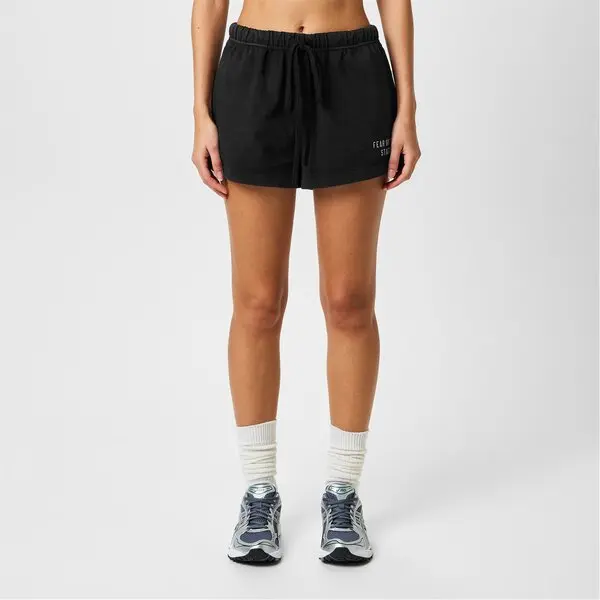 Fear Of God Elastic Waistband Shorts With Logo Print