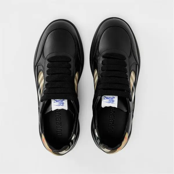 Burberry Low Top Sneakers With Iconic Check Detailing