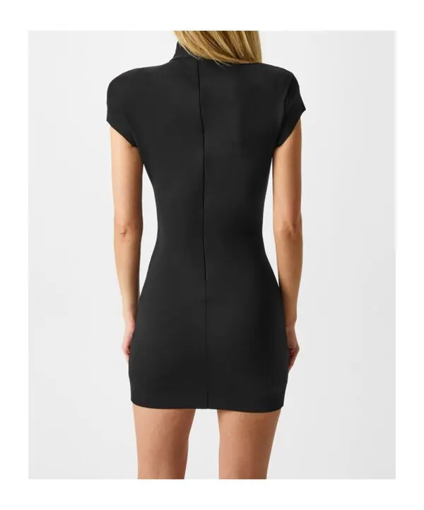 MUGLER Short Sleeve Cut Out Star Dress