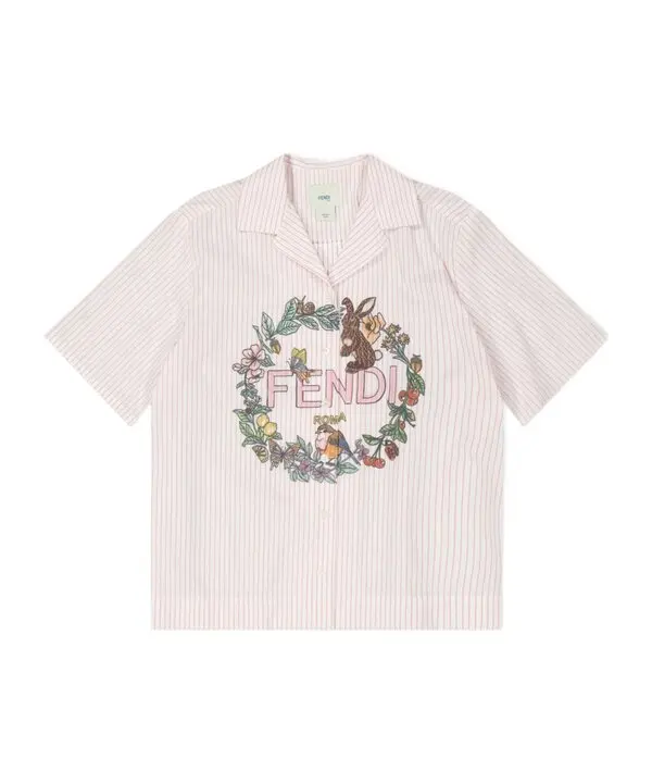 Fendi Logo Striped Shirt