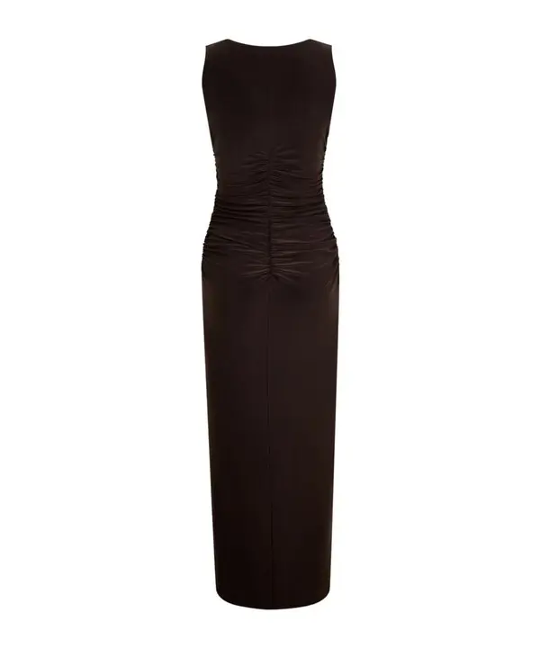 Norma Kamali Sleeveless Pleated Gown