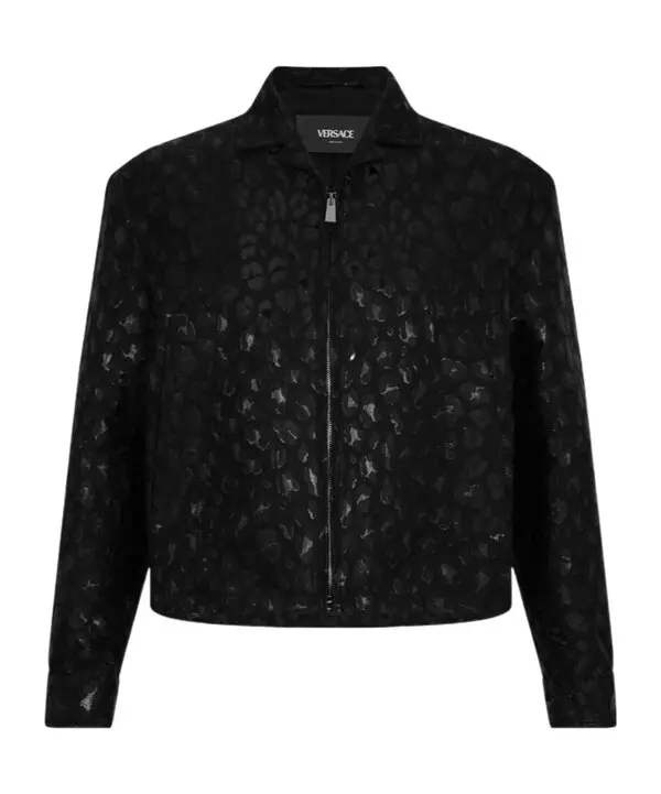 Versace Leopard Print Casual Jacket
