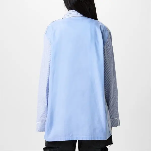 MAISON MARGIELA Striped Lapel Collar Shirt