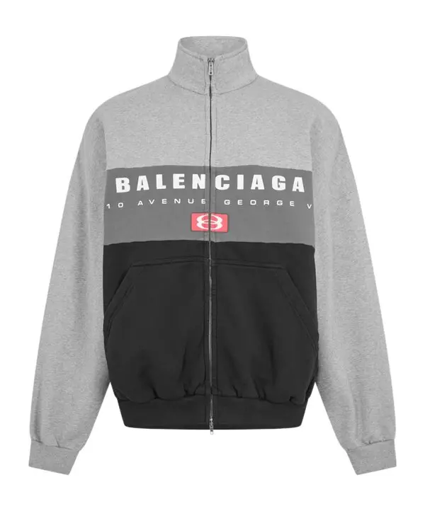 Balenciaga Zip-up Casual Jacket With Logo Detail