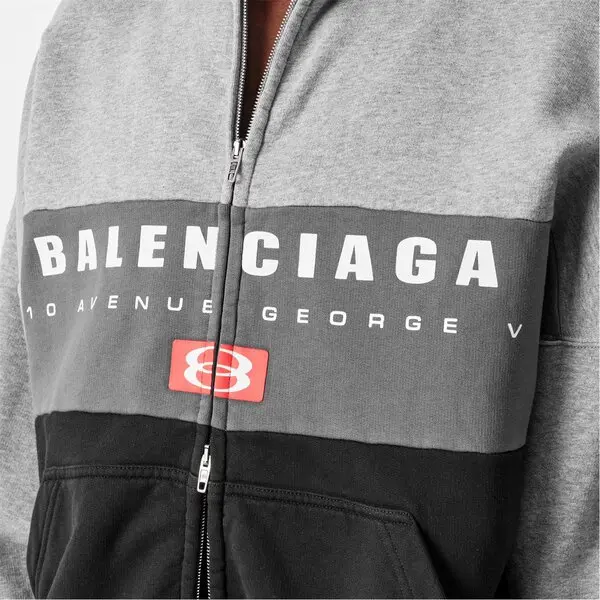 Balenciaga Zip-up Casual Jacket With Logo Detail