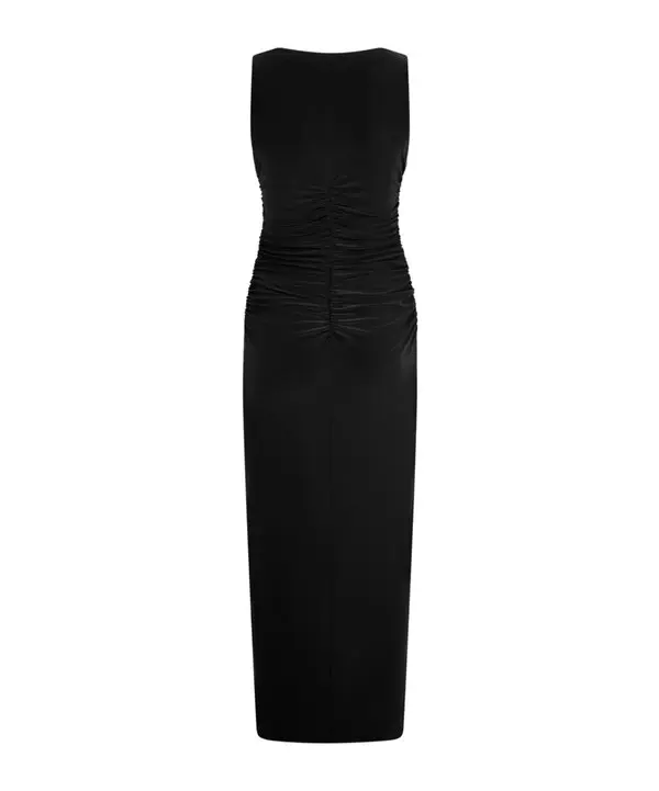Norma Kamali Sleeveless Gown With Ruching And Slit