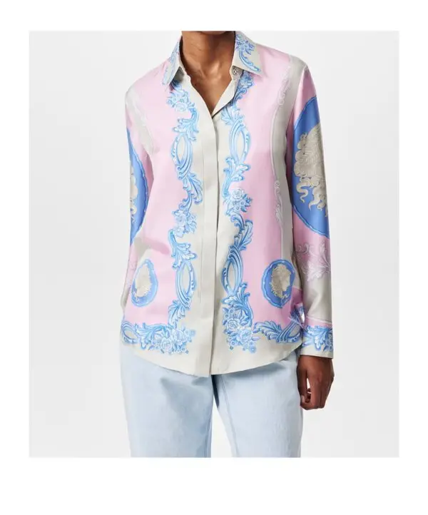 Versace Cameo Print Shirt - Blue