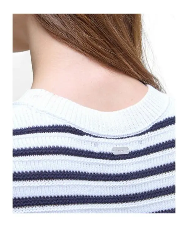 Barbour Striped Sleeveless Crew Neck Sweater