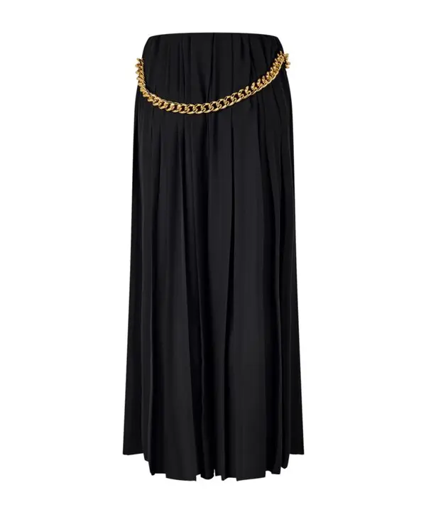 Balenciaga Pleated Skirt With Gold Chain Detail